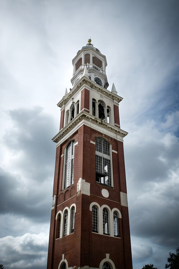 FSU Tower with a Clock on it S Side Stock Image - Image of response ...