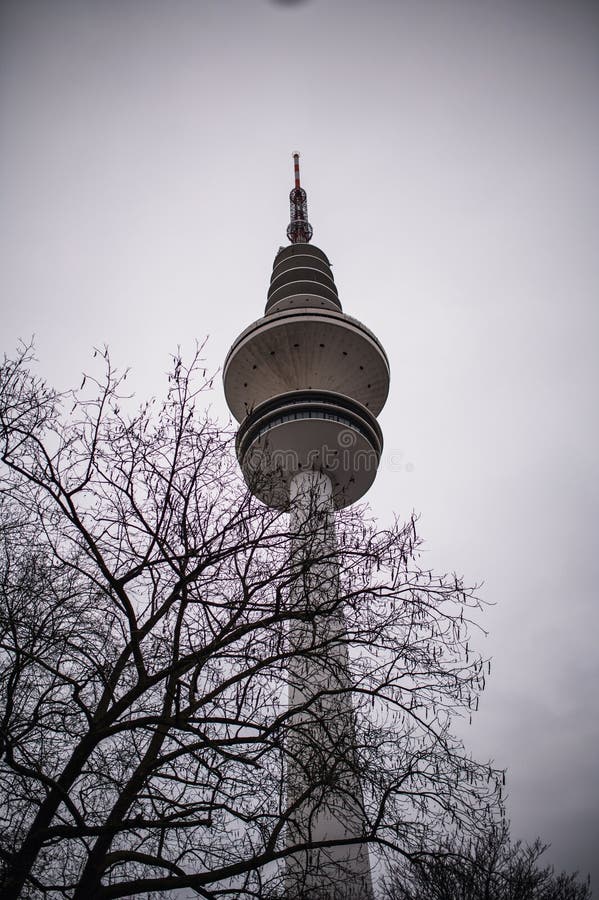 The Tall Tower is Made from Metal and Has a Circular Skylight Stock ...