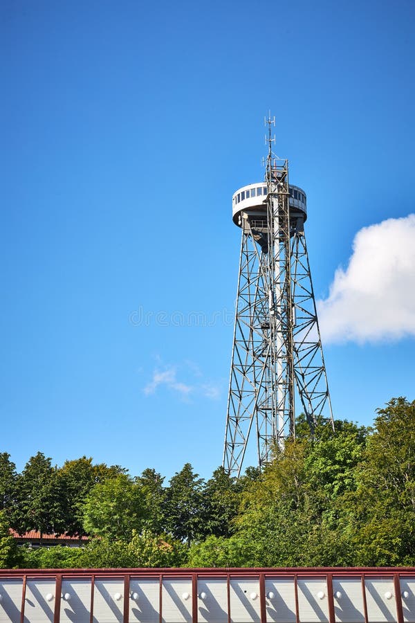 Tall Tower with Restaurant Inside in Denmark Stock Photo - Image of ...