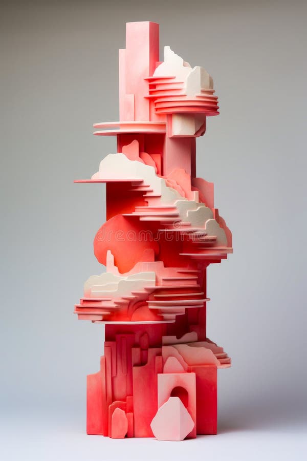 Tall Tower with Sky Background and Clouds on Top. Generative AI Stock ...