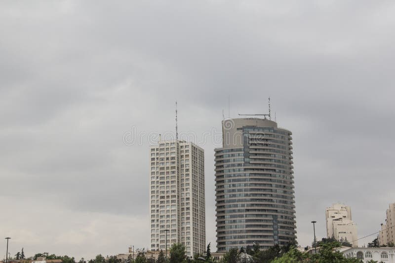 Tall towers in tehran editorial image. Image of horizon - 259459790