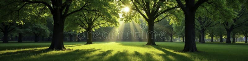 Tall Trees Casting Dappled Shadows on the Ground, Natural, Trees Stock ...