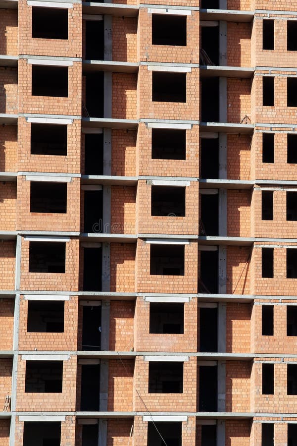 Tall Unfinished House Closeup, Background or Texture Stock Image ...