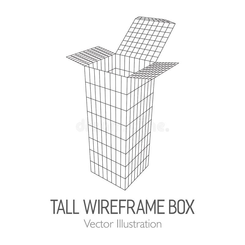Tall Vertical Rectangle Box Stock Vector - Illustration of product ...