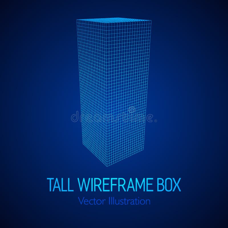 Tall Vertical Rectangle Box Stock Vector - Illustration of lined, model ...