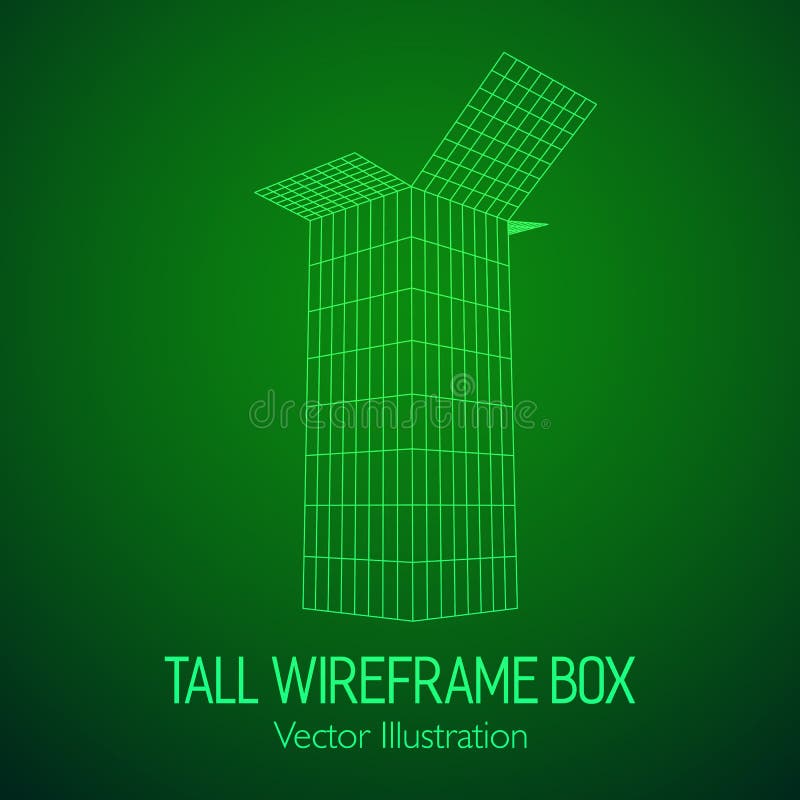 Tall Vertical Rectangle Box Stock Vector - Illustration of storage ...