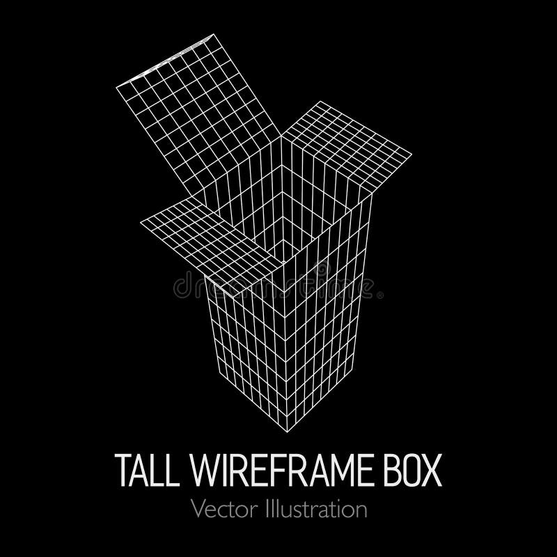 Tall Vertical Rectangle Box Stock Vector - Illustration of structure ...