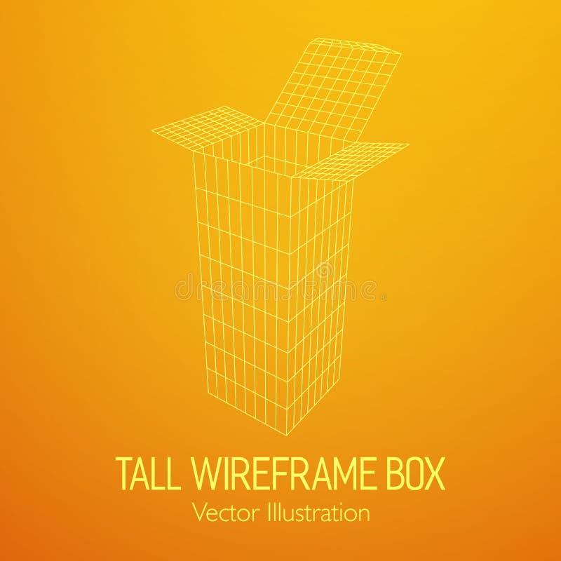 Tall Retail Box with Hang Hole Die Cut Template Stock Vector ...