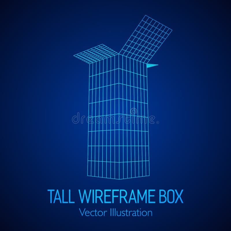 Tall Vertical Rectangle Box Stock Vector - Illustration of container ...
