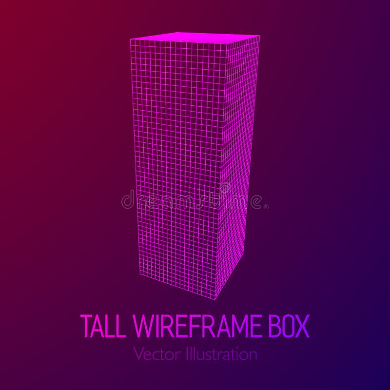 Tall Vertical Rectangle Box Stock Vector - Illustration of close, model ...