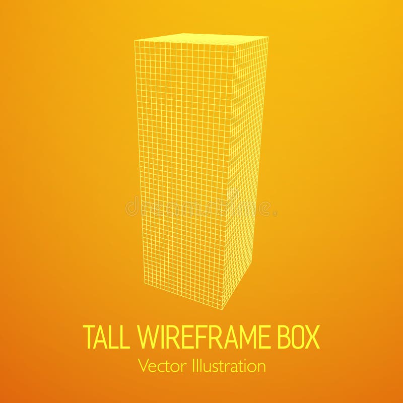 Tall Vertical Rectangle Box Stock Vector - Illustration of storage ...