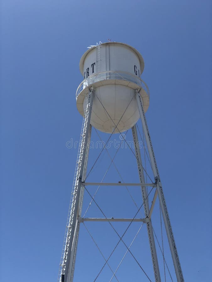Gilbert Water Tower and American Flag Editorial Photo - Image of ...