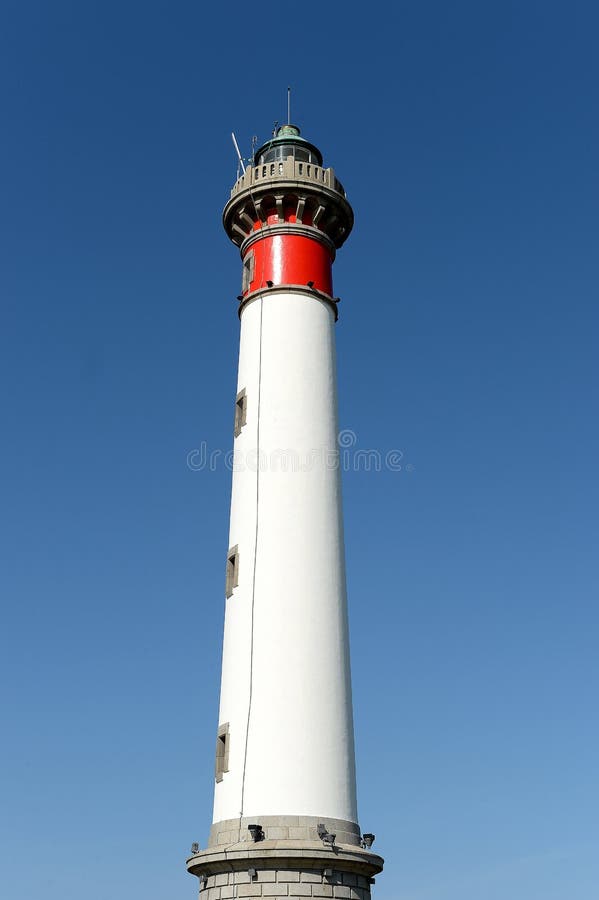 Tall white lighthouse stock image. Image of light, lamp - 33109929