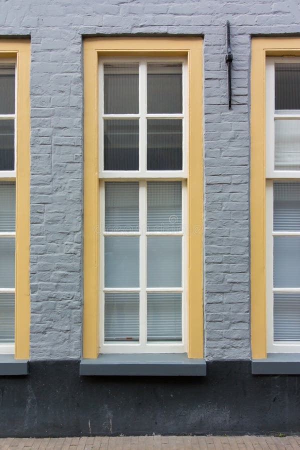 Tall Window on Sidewalk stock photo. Image of glass, white - 45851662