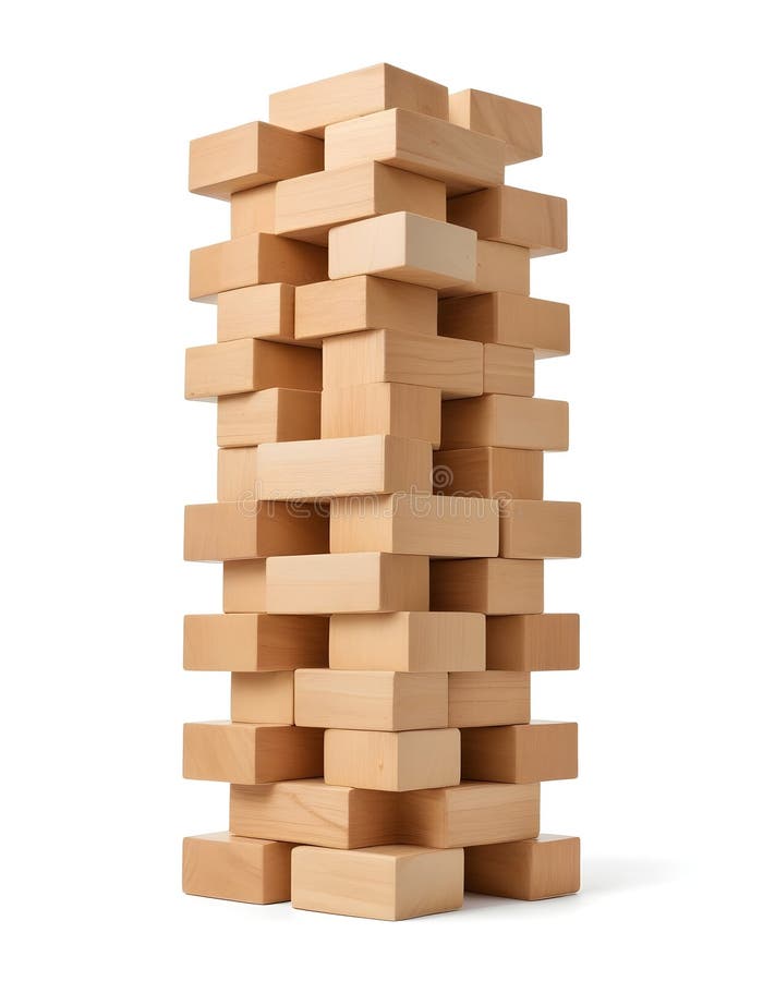A Tall Wooden Tower Made of Stacked Wooden Blocks Stock Illustration ... A Tall Wooden Tower Made of Stacked Wooden Blocks Stock Illustration ...