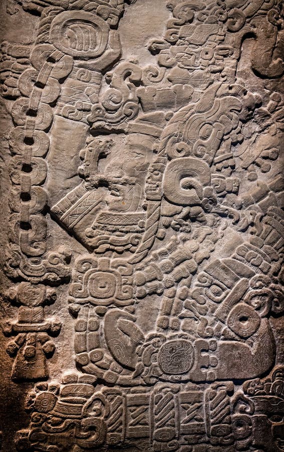 Talla De Piedra Maya Antigua Imagen de archivo - Imagen de antiguo ...