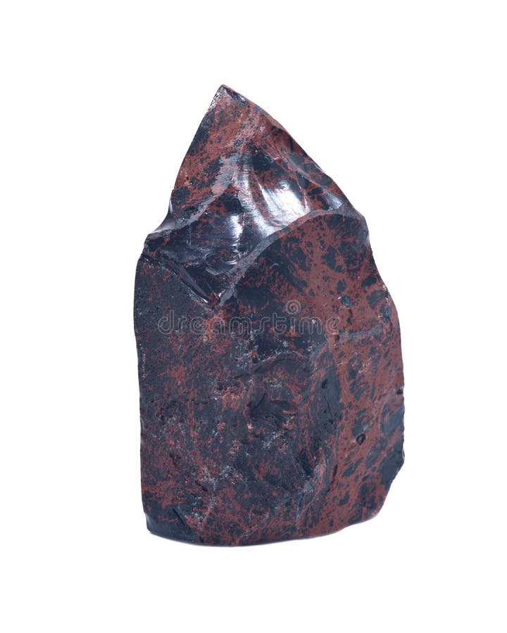 Obsidiana Roja En El Fondo Blanco Foto de archivo - Imagen de fondo ...