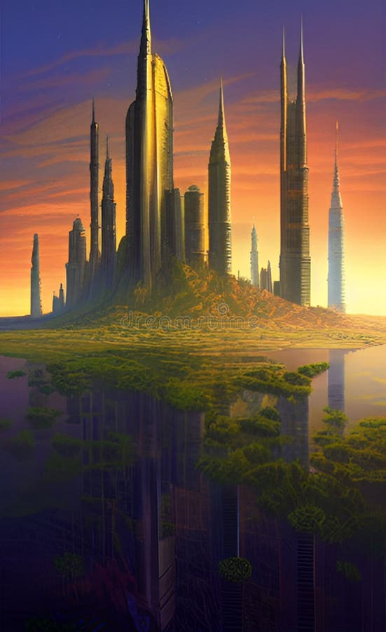 Tallest Building Concept Design Stock Illustration - Illustration of ...