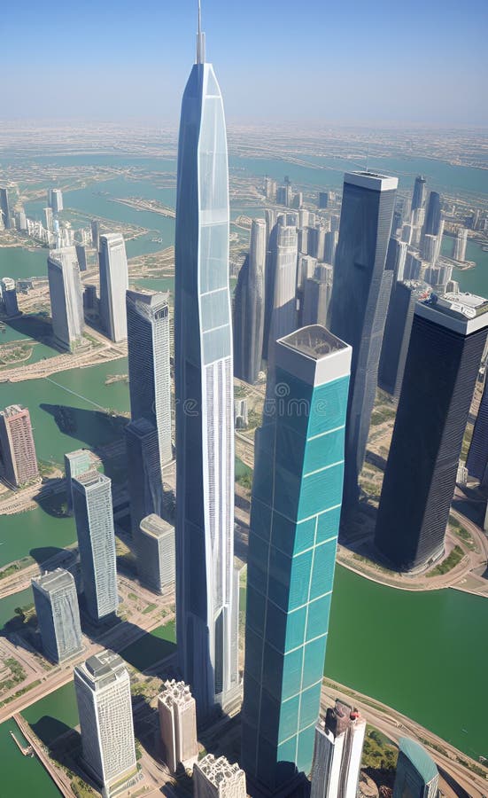 Tallest Building Concept Design Art Stock Illustration - Illustration ...