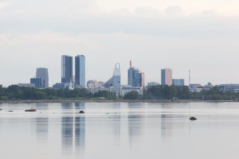 Tallinn Modern City Center View Stock Image - Image of cityscape ...