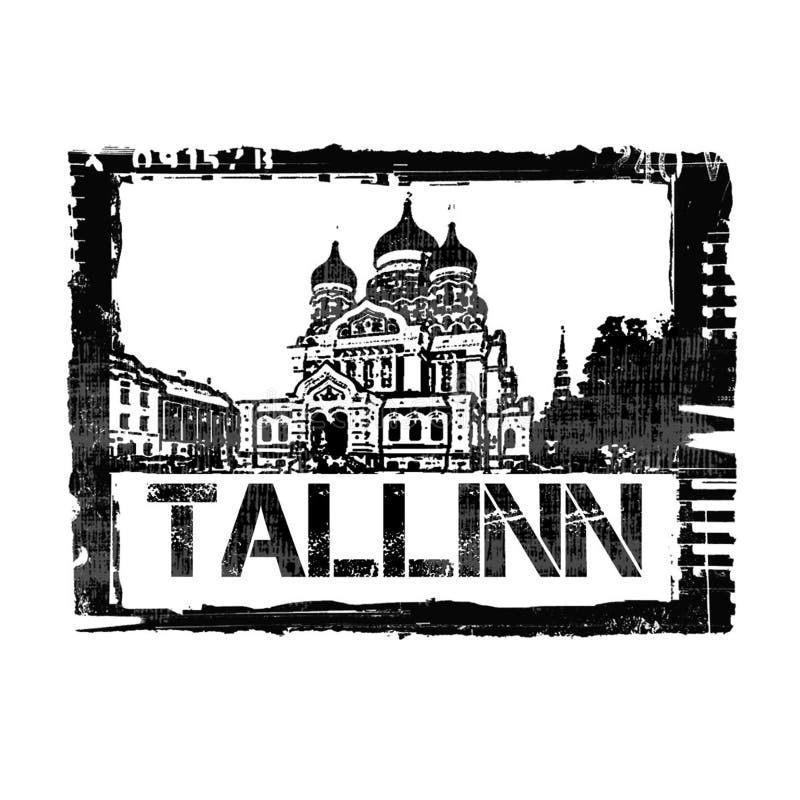 Tallinn-Stempel stock abbildung. Illustration von reise - 51913673