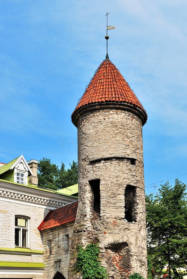 Tallinn. Viru gate tower stock photo. Image of sightseeing - 17928838