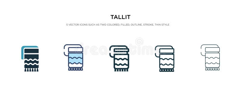 Tallit Icon in Different Style Vector Illustration. Two Colored and ...
