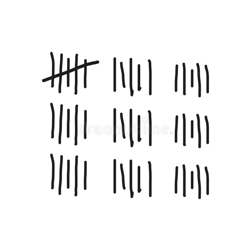 Tally Marks Count. Vector Illustration. EPS 10 Stock Vector ... Tally Marks Count. Vector Illustration. EPS 10 Stock Vector ...