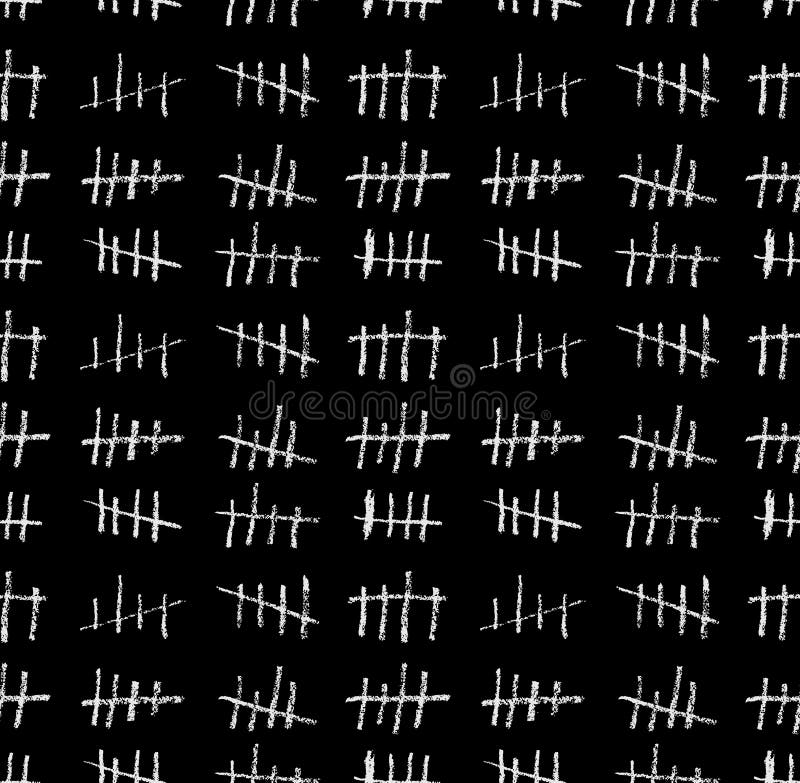 Tally Marks Day Counting Seamless Pattern Stock Vector - Illustration ...