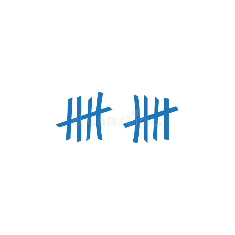 Tally Marks Drawn by Hand. Isolated Sketch Icon Stock Illustration ...