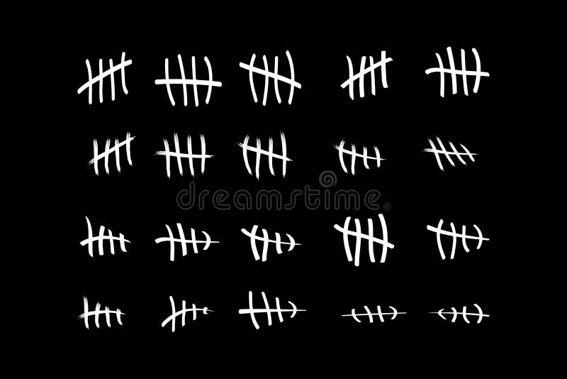 Tally Marks on the Wall Isolated. Counting Characters. Vector ... Tally Marks on the Wall Isolated. Counting Characters. Vector ...