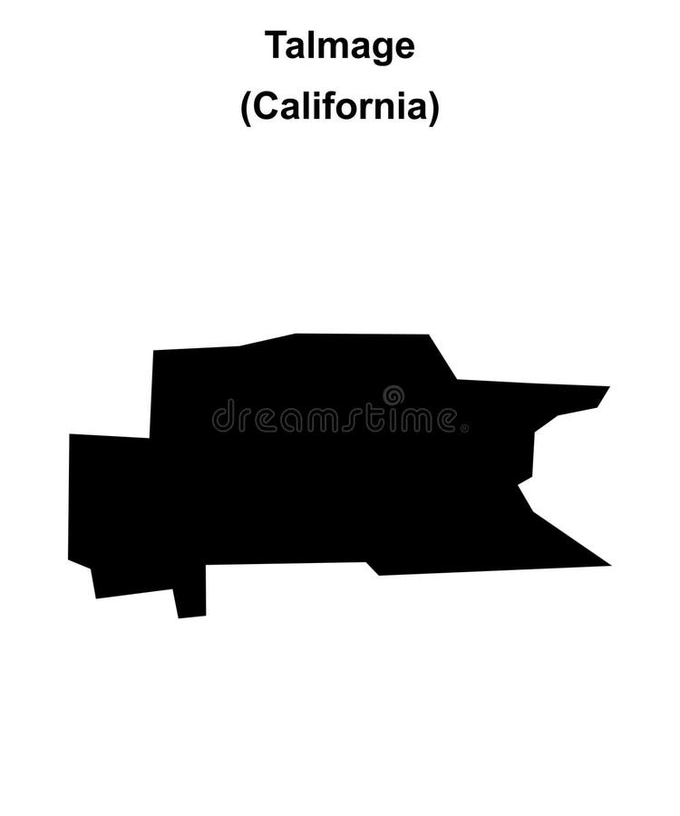 Talmage outline map stock vector. Illustration of contour - 386069326