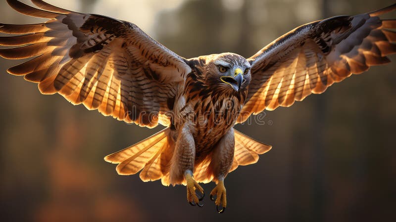 Talons red tailed hawk stock illustration. Illustration of expression ...