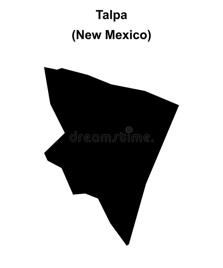 Talpa outline map stock vector. Illustration of empty - 387577512