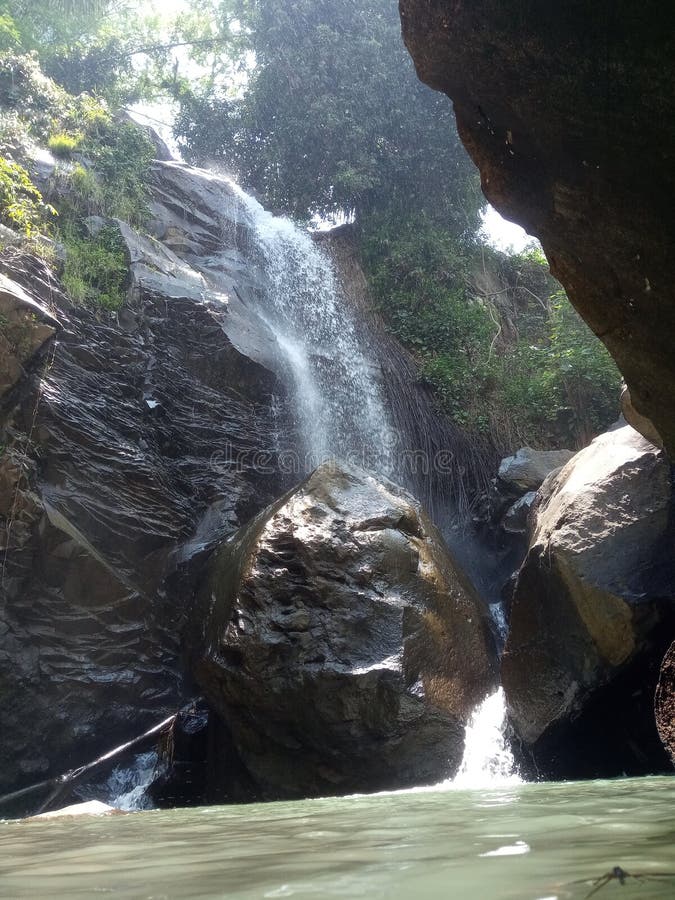 Talun waterfall stock photo. Image of river, trawas - 201513402