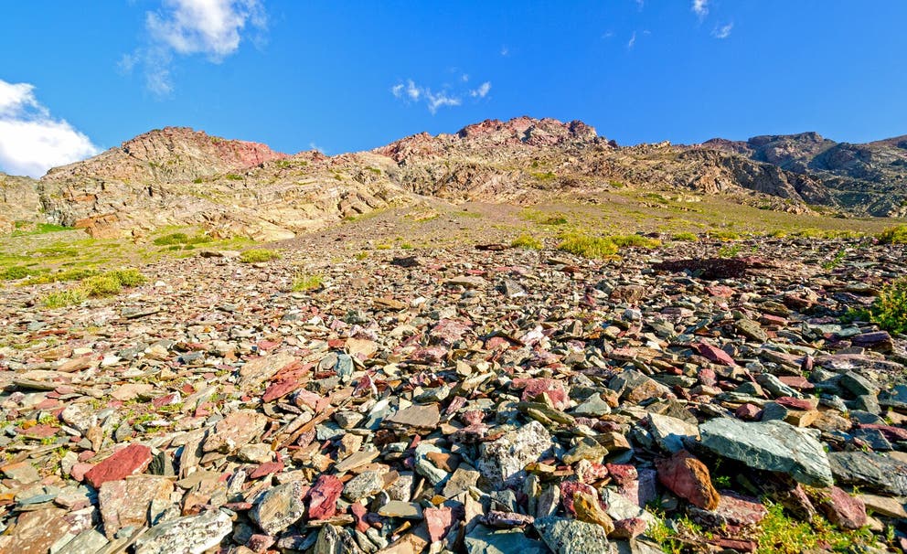 Talus Slope on a Mountain Ridge Stock Image - Image of escarpment ...