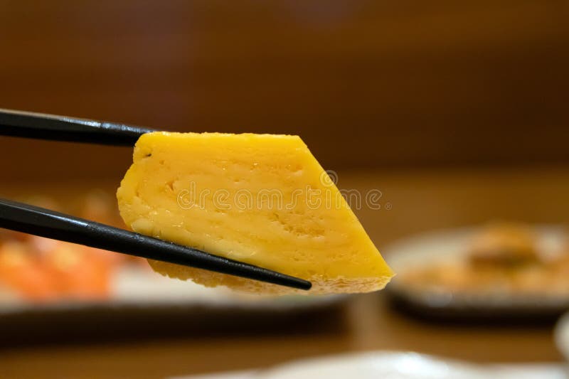 Tamago Sweet Omelet or Egg Roll in Japanese Tradition Style Stock Image ...