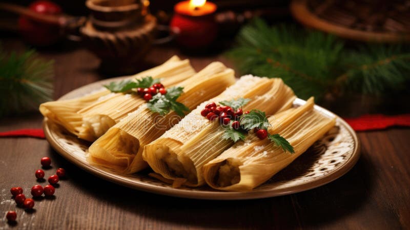 Tamales, a Cherished Mexican Dish for Christmas Celebrations Stock ...