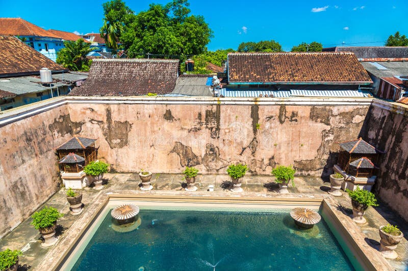 Taman Sari water palace stock image. Image of island - 261906715