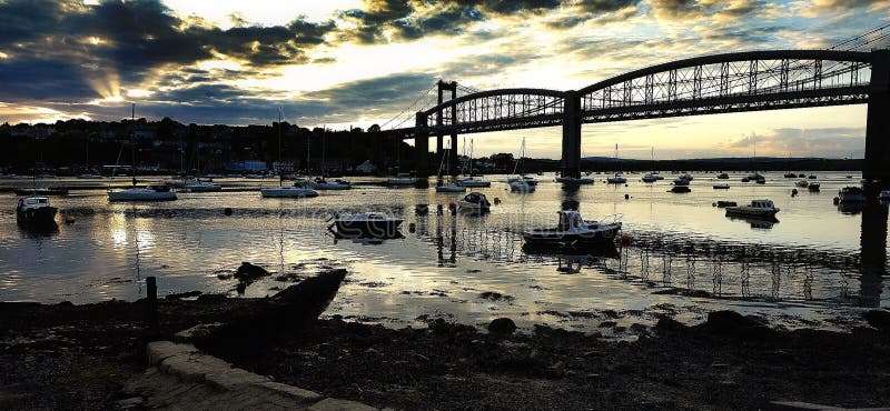 Tamar Bridge , River Tamar Cornwall Devon Uk Editorial Photo - Image of ...