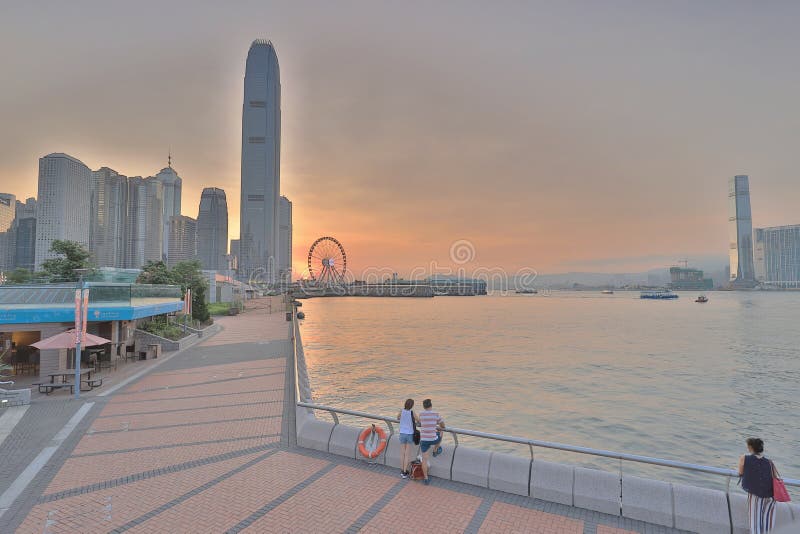 Tamar Park in View of Central Hong Kong Editorial Stock Image - Image ...