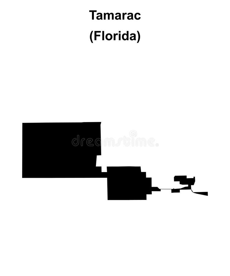 Tamarac outline map stock vector. Illustration of border - 357257176