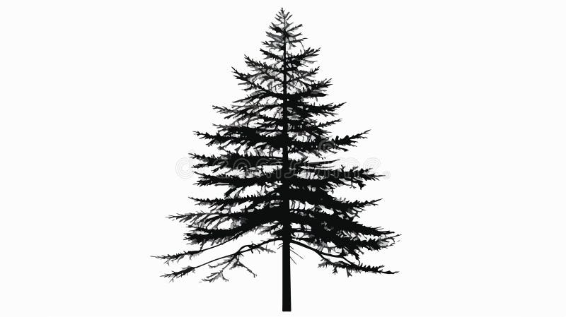 Tamarack Tree Vector Silhouette for Nature Designs and Projects Stock ...
