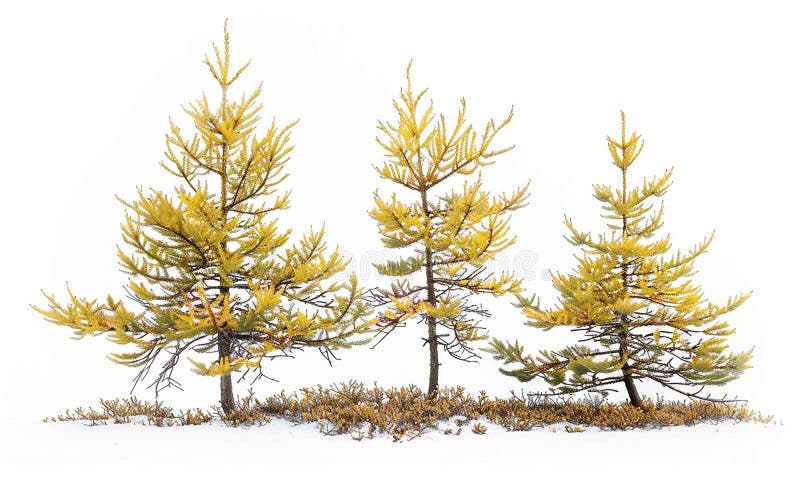 Tamarack on a White Backdrop -Generative Ai Stock Photo - Image of tree ...