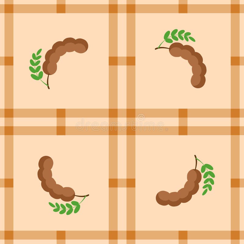 Tamariind Fruit Seamless for Pattern Fabric, Simple Tamariind Fruit ...