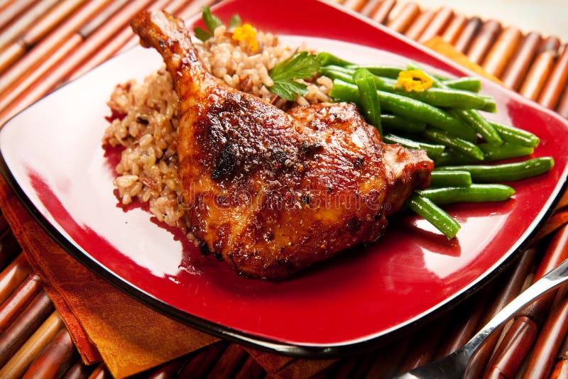 Tamarind Barbecue Duck stock image. Image of napkin, sauce - 16098601