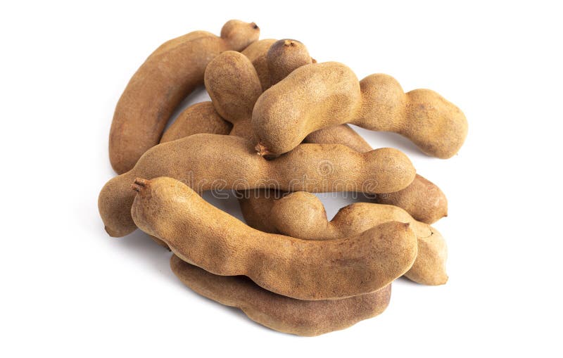Tamarind Beans in Shell on a White Background Stock Photo - Image of ...
