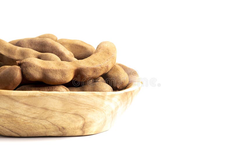 Tamarind Beans in Shell on a White Background Stock Photo - Image of ...