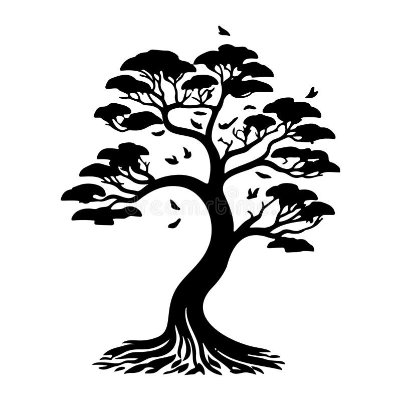 Tamarind Icon Hand Draw Black Colour Tree Logo Symbol Perfect Stock ...