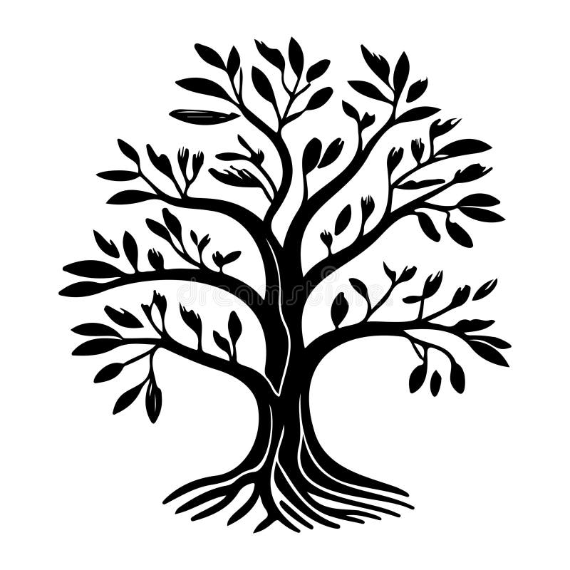 Tamarind Icon Hand Draw Black Colour Tree Logo Symbol Perfect Stock ...